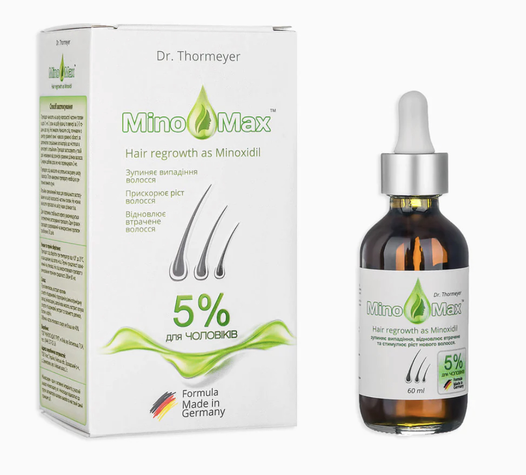 ᐉ Лосьйон для росту волосся та бороди MinoMax Minoxidil 5% 60мл від ...
