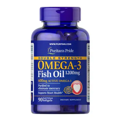 ᐉ Puritan's Pride Double Strength Omega-3 Fish Oil 1200 mg 90 капс від ...