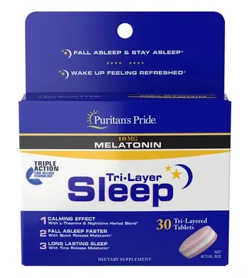 ᐉ Puritan's Pride Melatonin Tri-Layer Sleep 30 Tri-Layer таблеток від ...