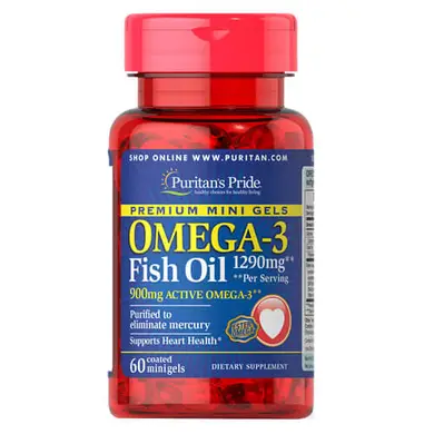ᐉ Puritan's Pride Omega-3 1290 mg Mini Gels 60 капс від Стаса Бороди